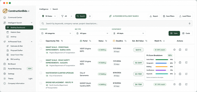 AI Construction Bid Software for Public Bids | ConstructionBids.ai